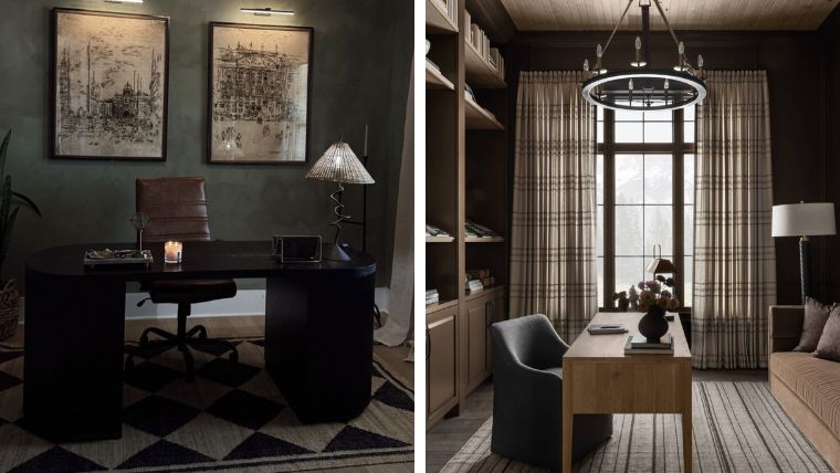 24 Moody Home Office Ideas for a Stylish, Dramatic Workspace - Redo ...