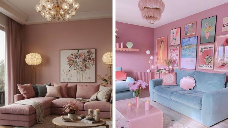 33 Pink Living Room Ideas That Prove the Color Is Effortlessly Elegant ...