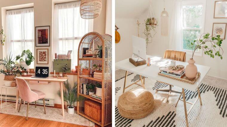 27 Boho Home Office Ideas for a Relaxed, Creative, and Productive Space ...