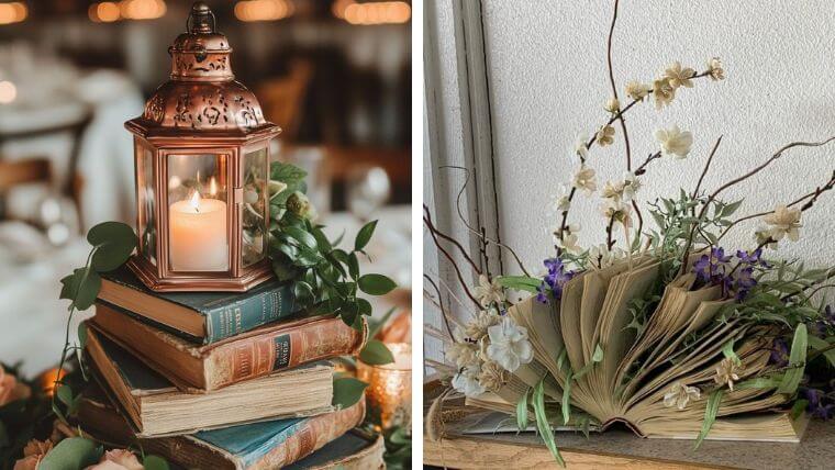 35 Book Table Centerpiece Ideas for Your Next Literary Gathering - Redo ...